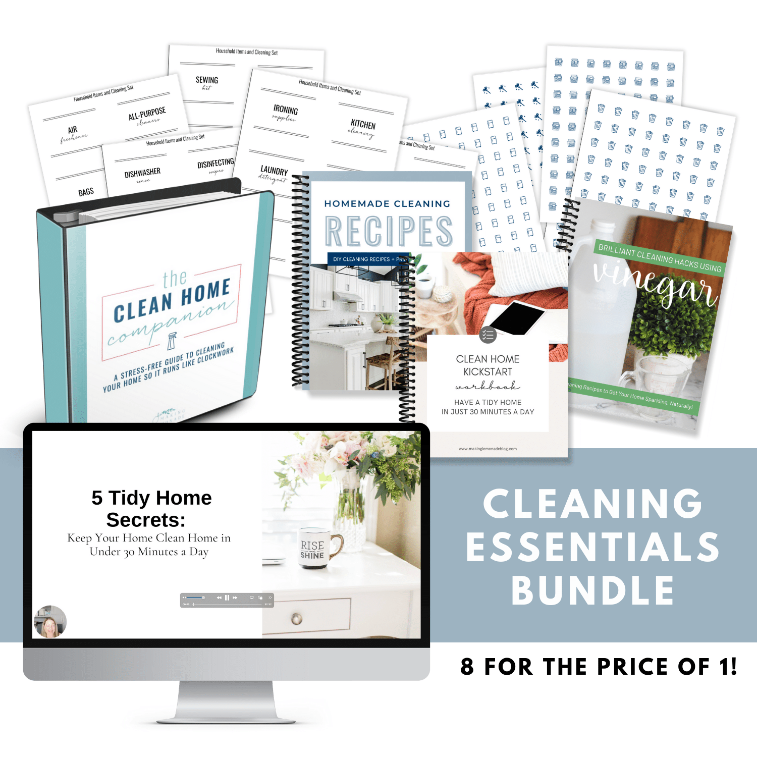 Cleaning Essentials Bundle (8 Powerful Products in One!)