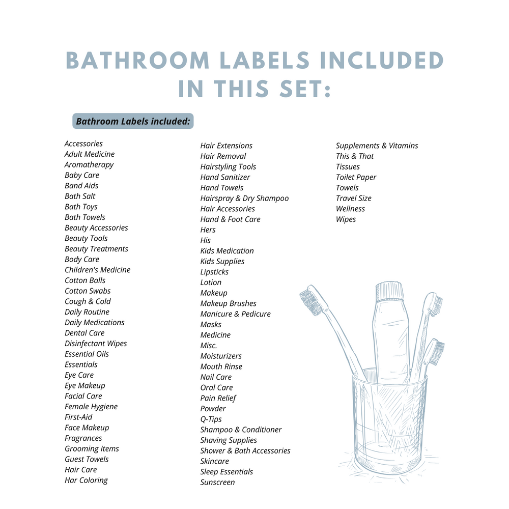 Printable Home Organization Label Bundle