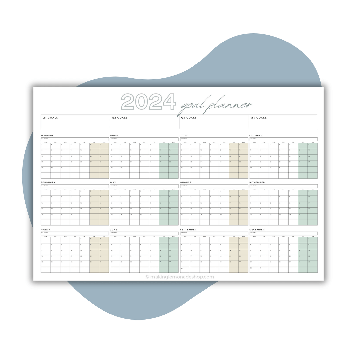2024 Big Picture Poster Sized Wall Planner