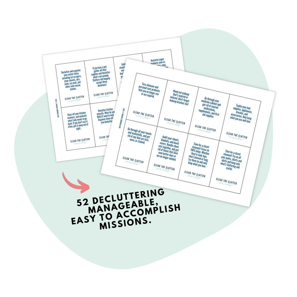 Clear the Clutter Card Deck