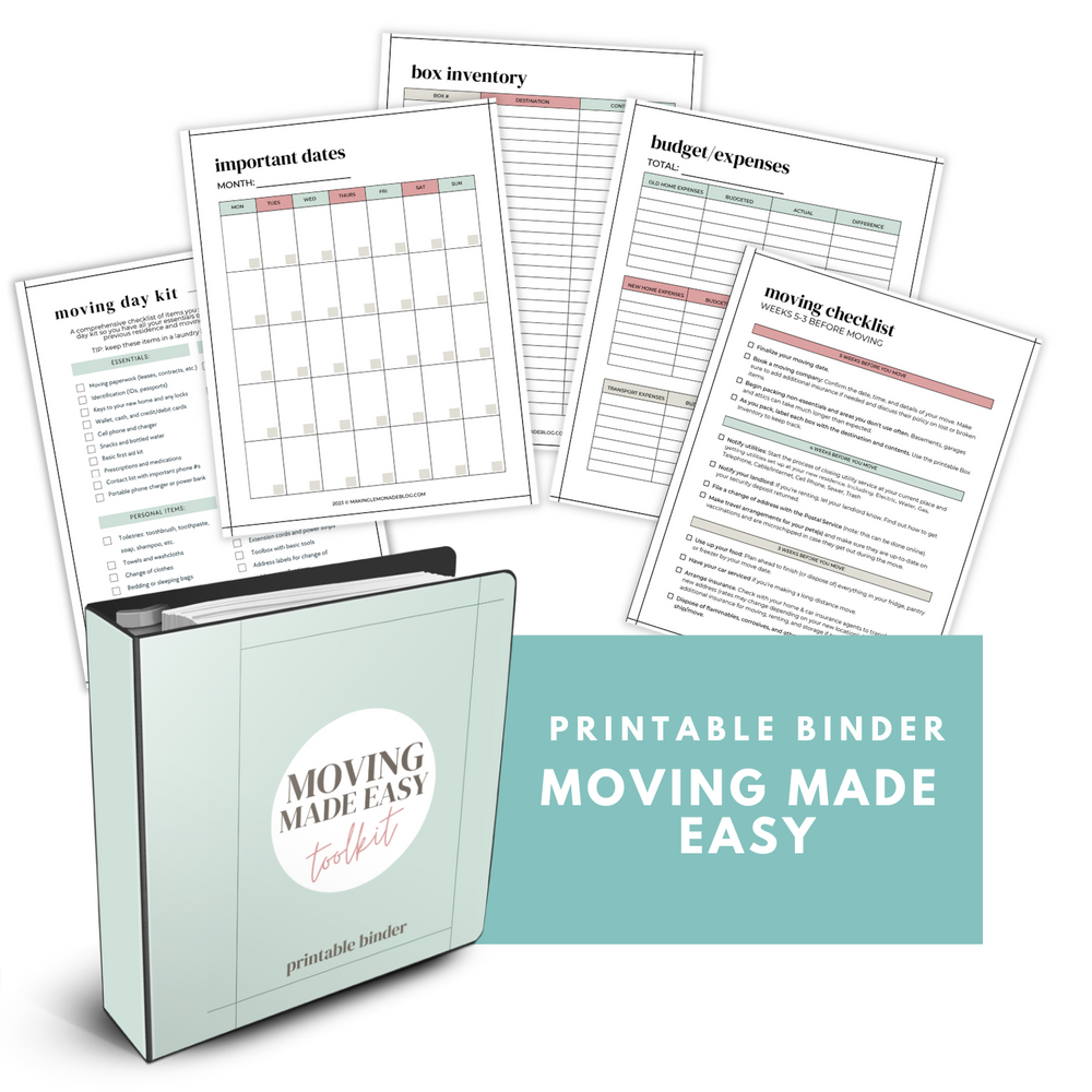 Moving Made Easy Printable Binder