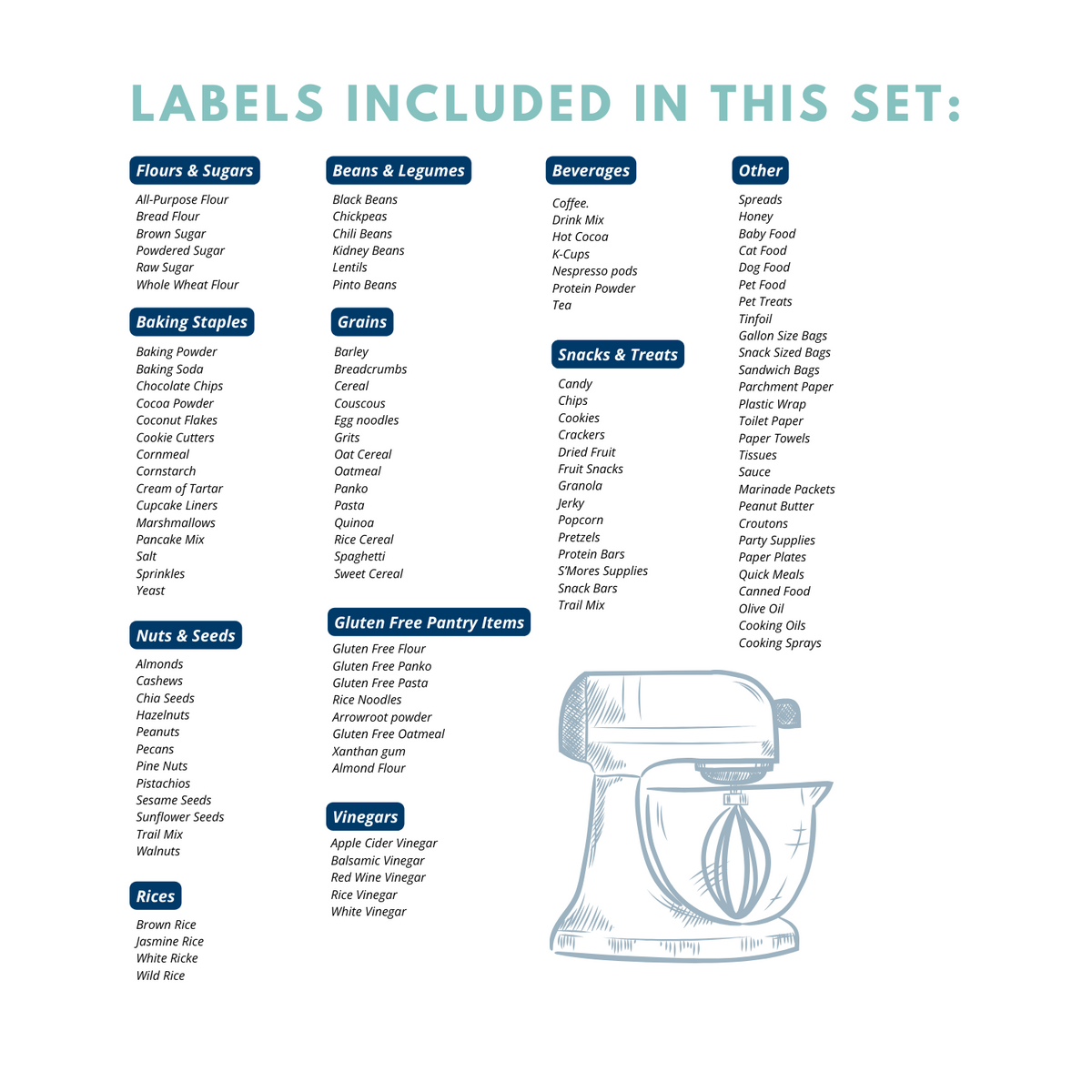 Printable Pantry & Food Storage Labels