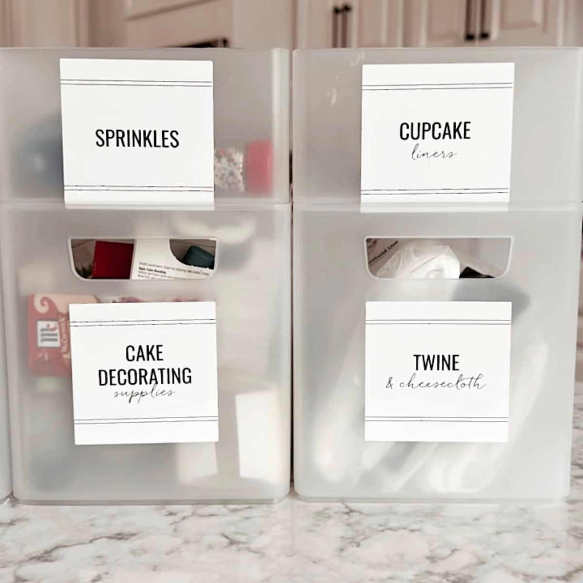 Printable Kitchen Organization Labels