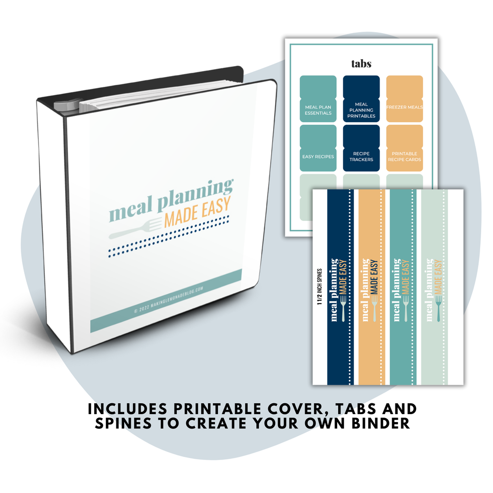 Meal Planning Made Easy Printable Binder
