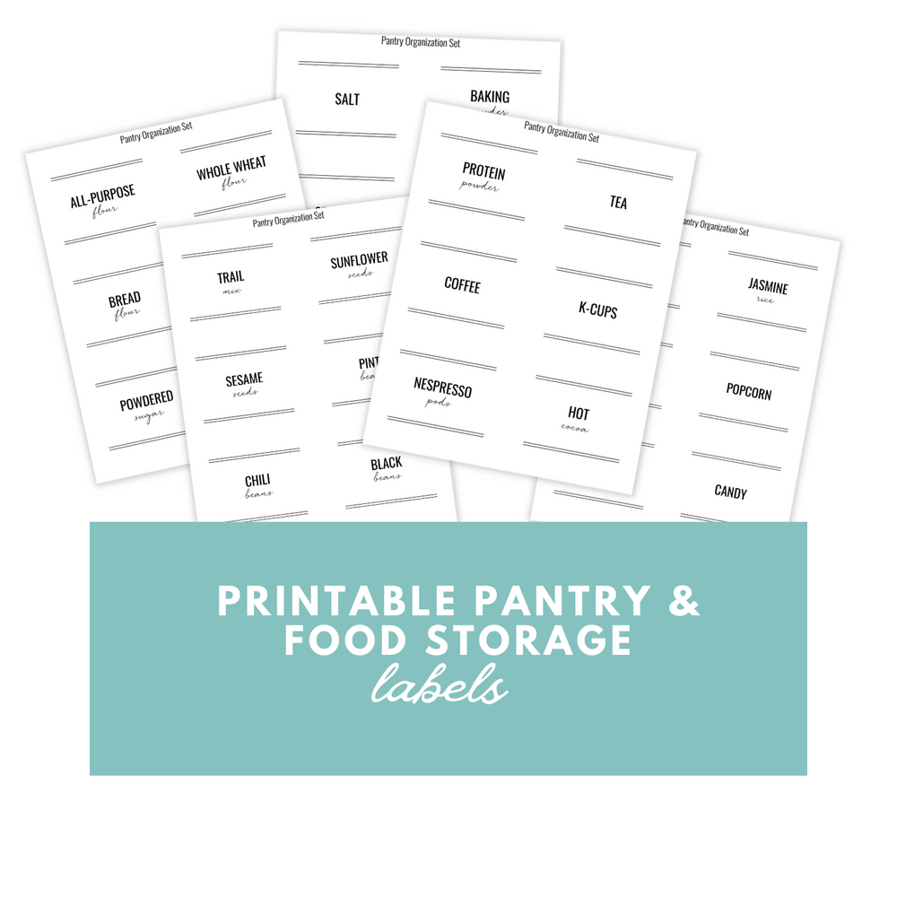 Printable Pantry & Food Storage Labels