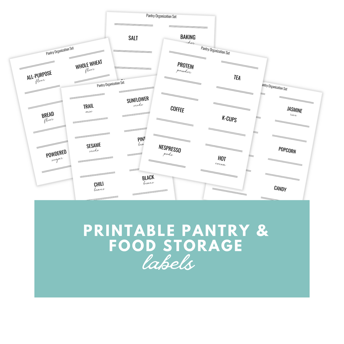 Printable Pantry & Food Storage Labels