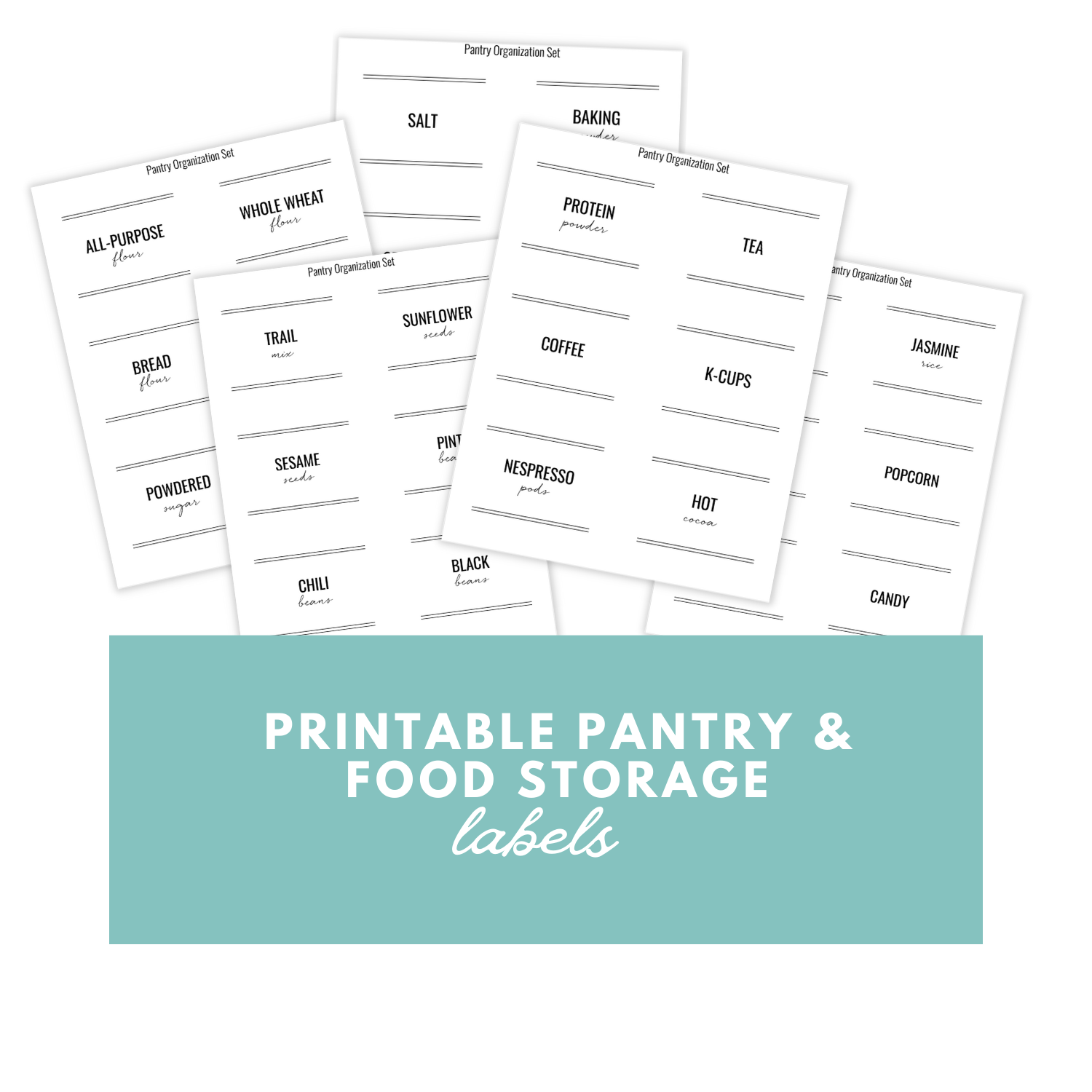 Printable Pantry & Food Storage Labels