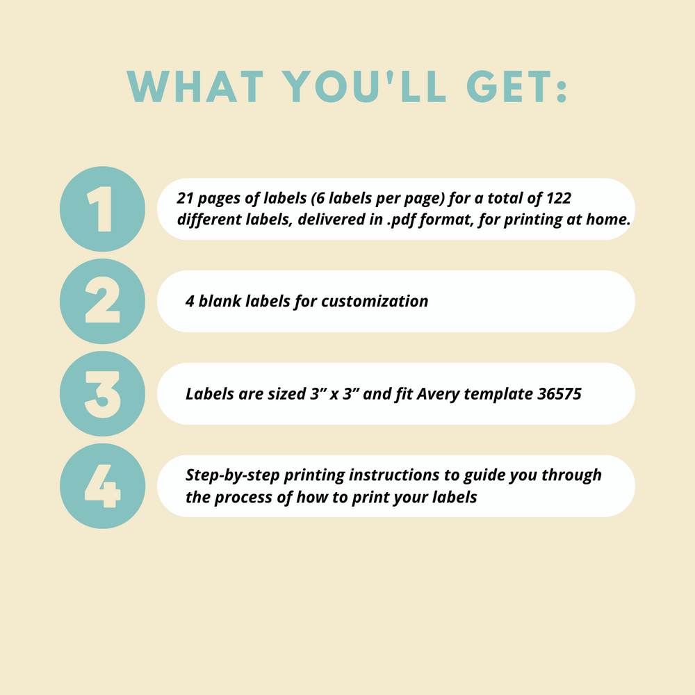 Printable Pantry & Food Storage Labels